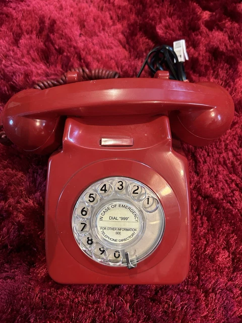 VINTAGE GPO RED Rotary Dial Telephone £31.90 - PicClick UK