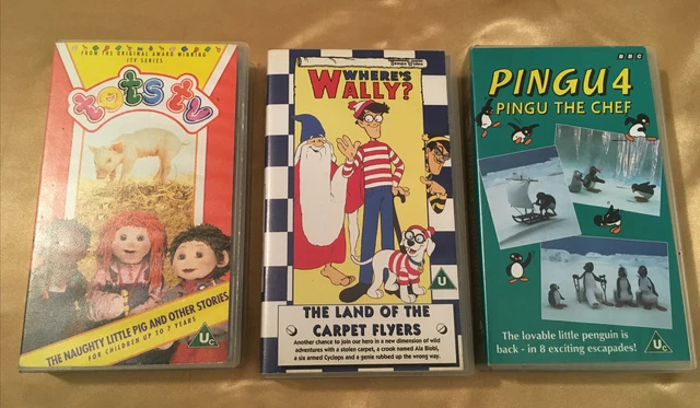 PINGU TOTS TV Where’s Wally Kids Vhs Video Bundle X 3 £4.99 - PicClick UK
