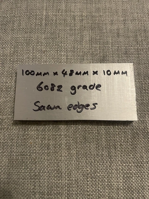 ALUMINIUM SHEET/PLATE 6082 HE30 100mm X 48mm X 10mm £5.44 - PicClick UK