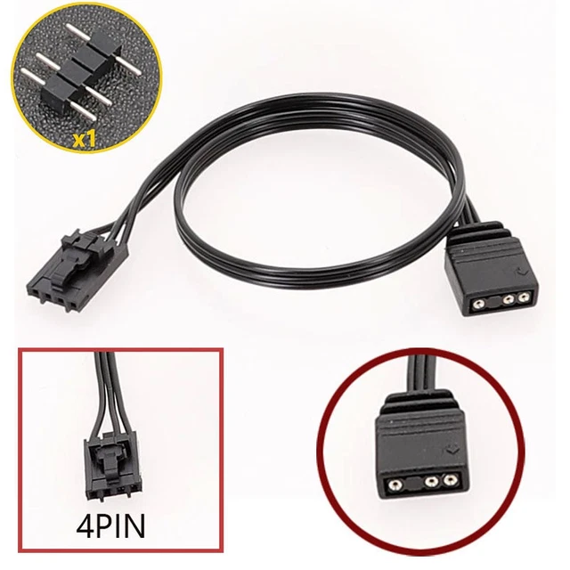 FOR CORSAIR 4 Pin RGB to Standard ARGB 5V 3 Pin Connector Adapter 25cm £5.27 - PicClick UK
