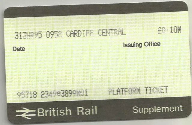 CARDIFF CENTRAL W01 - APTIS platform ticket, Cymru/Wales EUR 2,67 ...