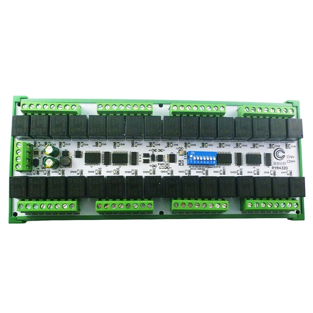 32CHANNEL RS485 RELAY Module Multifunction Modbus RTU Switch PLC Remote ...