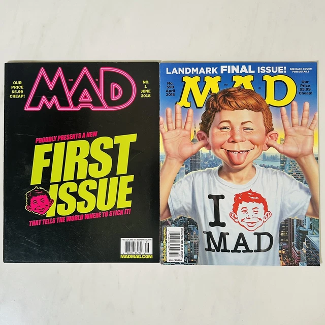 MAD MAGAZINE NO. 1 June 2018 First Issue April 2018 Final Issue £17.27 ...