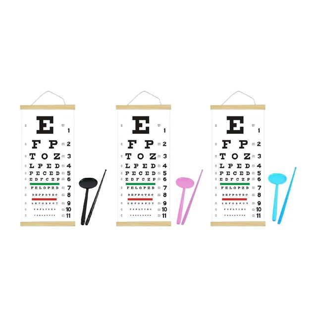 EYE CHART EYE Test Wall Chart Visual Acuity Testing Easy Installation ...