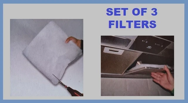 UNIVERSAL COOKER HOOD Grease Filter Extractor Fan Cut To Fit *Set of 3 ...