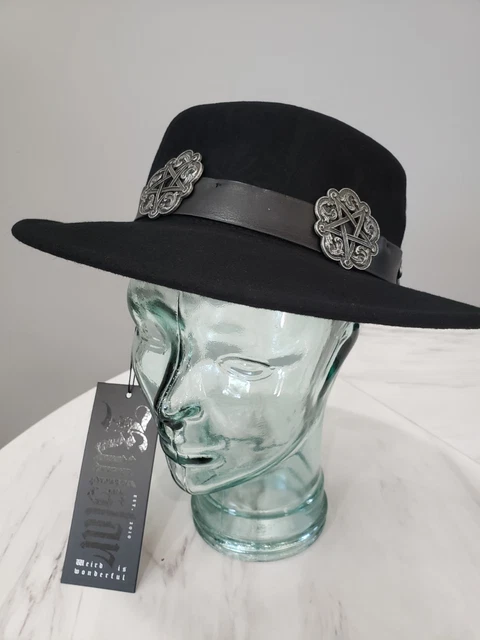 NEW KILLSTAR BLACK Witch Hat Pentagram Witchy Gothic Halloween Cowboy ...