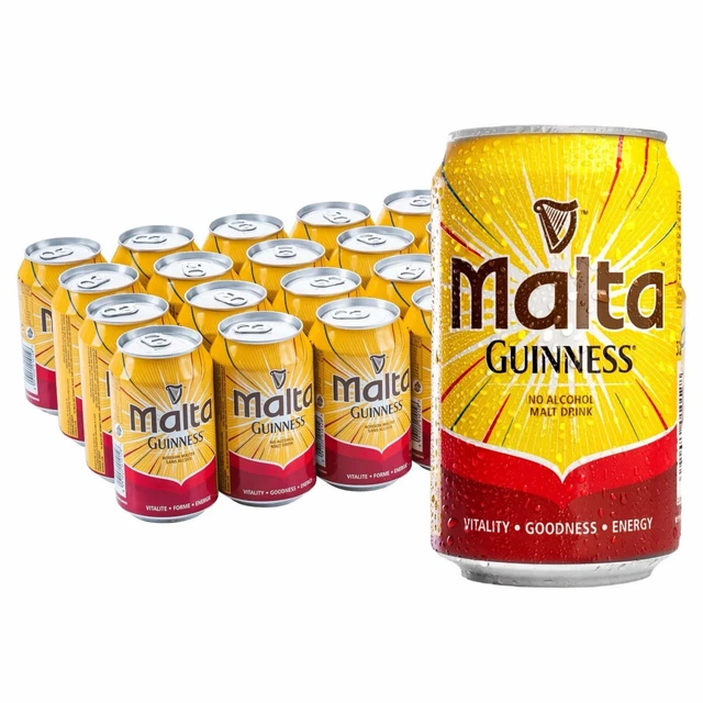 MALTA GUNNESS NON Alcoholic Malt Drink 330ml - Pack of 12 £16.98 ...