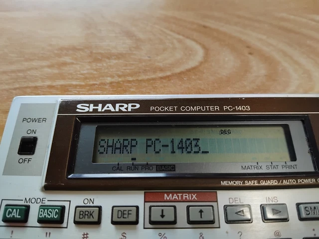 SHARP PC-1403 TASCHENRECHNER Electronic Calculator EUR 25,00 - PicClick DE