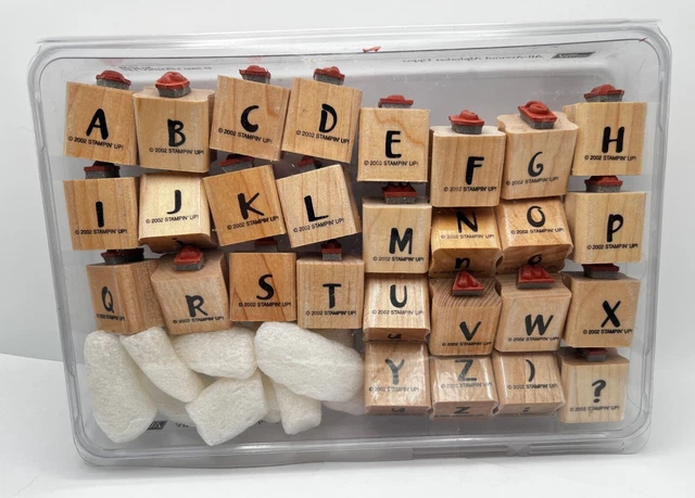 STAMPIN' UP ALL Around Alphabet 28 double Stamp Set Upper and Lower ...