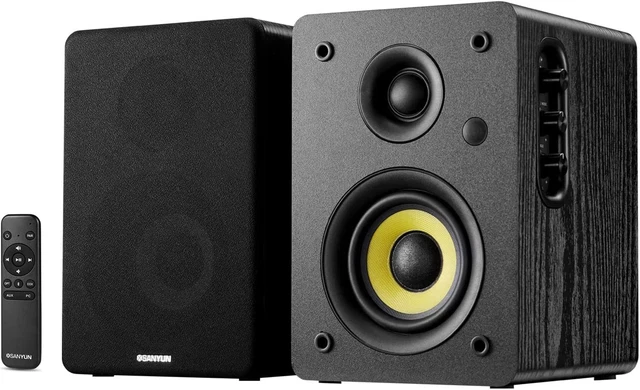 SW206 80W ACTIVE Dual-Mode Bookshelf Speakers, 4Inch Studio Monitor and ...