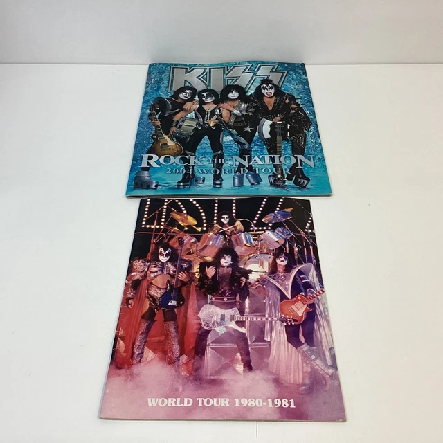KISS WORLD TOUR Concert Books: Unmasked 1980-81 & Rock the Nation 2004 ...