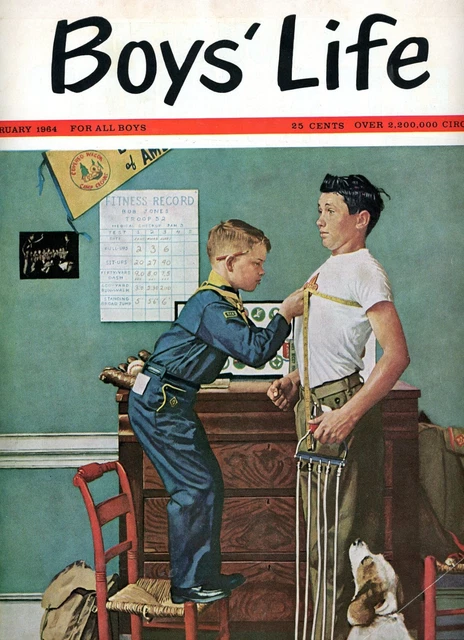 1964 FEB BOYS Life Magazine Norman Rockwell Cover Boy Scouts Complete £ ...