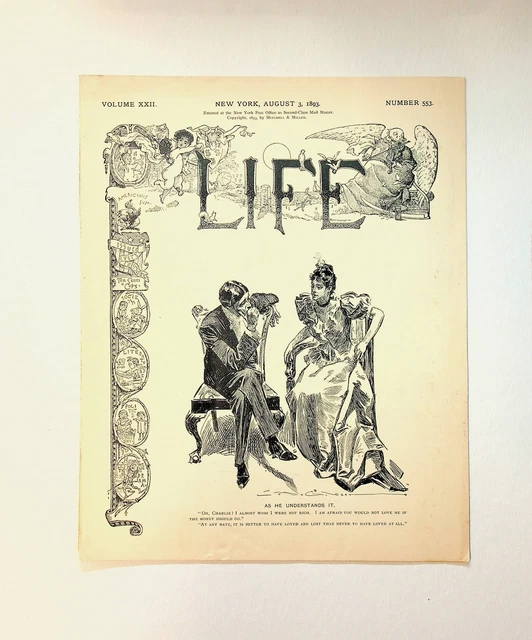 LIFE MAGAZINE AUG 3 1893 VF- 7.5 £144.18 - PicClick UK