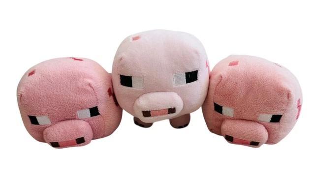 MINECRAFT PIG SOFT Toy Plush Cuddly X3 Easter Mojang Farm 2014 5.5 ...