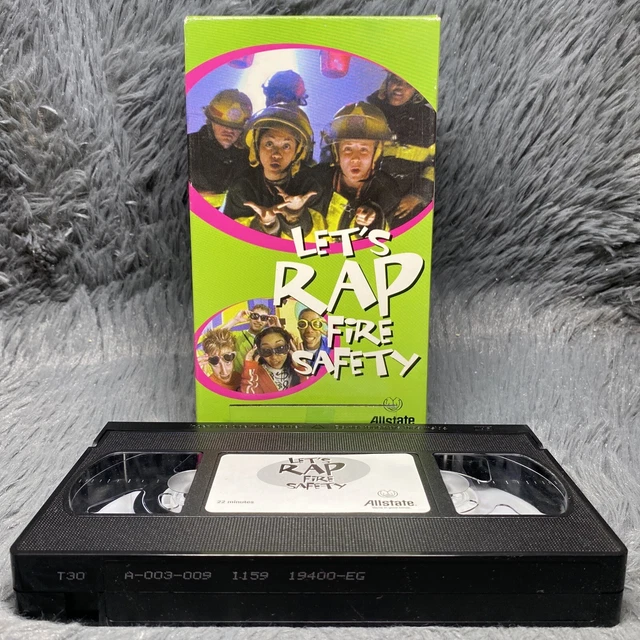 LET'S RAP FIRE Safety VHS 2000 Allstate film pompieri educativi per ...
