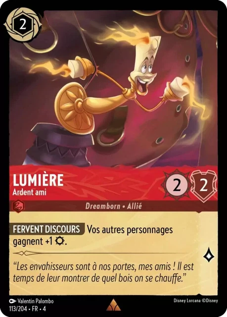 DISNEY LORCANA CHAPITRE 4 Lumière 113/204 Rare neuve fr EUR 3,00 - PicClick FR