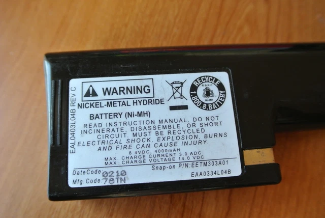SNAP ON VANTAGE - solus pro battery EAA0334L04B £49.99 - PicClick UK