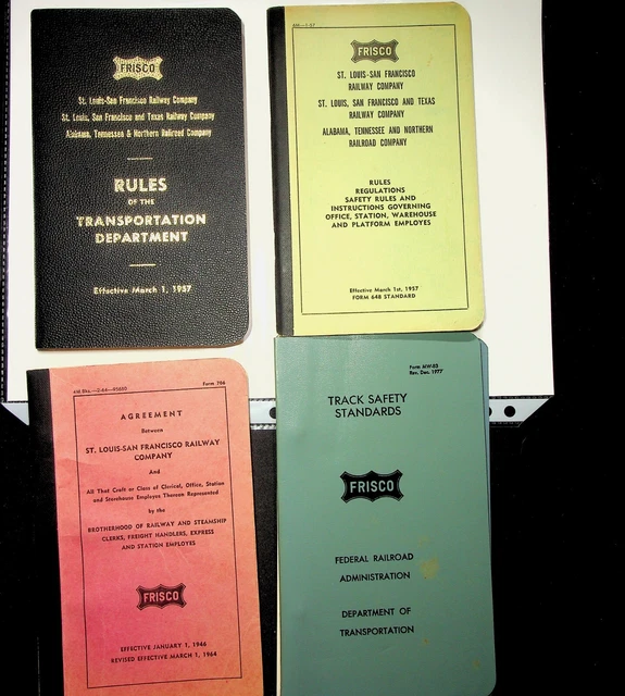 1957 1964 1977 Frisco St Louis San Francisco Railroad Rule Books, Track ...