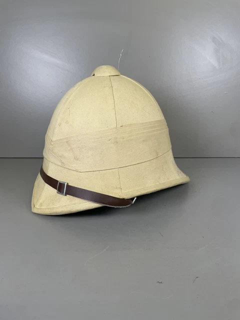 WW2 ERA BRITISH Army Royal Marine Pith Safari Helmet Hat Original £49. ...