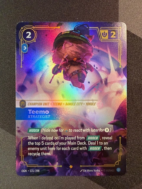 TEEMO STRATEGIST FOIL 121/298 Origins Riftbound League of Legends Tcg ...