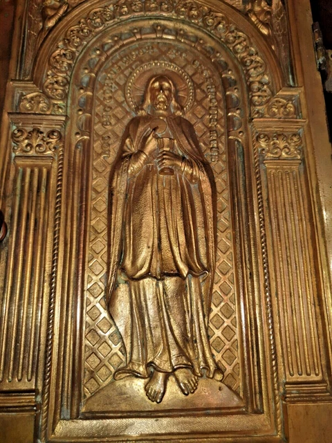 RARE JESUS CHRIST Bronze XIXème Siècle Porte Tabernacle CHRIST Ange 3. ...