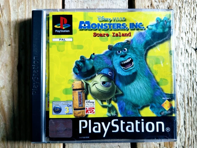 DISNEY PIXAR MONSTERS Inc Scare Island PS1 UK PAL 2002 Game Complete ...