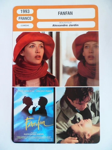 CARTE FICHE CINEMA 1993 FANFAN Sophie Marceau Vincent Perez Marine Delterme Mich EUR 2,50 ...