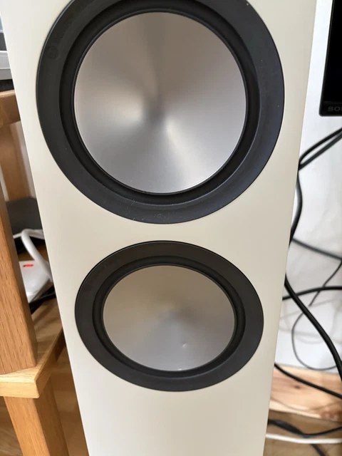 MONITOR AUDIO BRONZE 200 Standing Speaker White 2.0 Wired Banana Jack ...