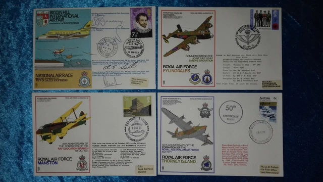 RAF FIRST DAY COVERS x4, FLOWN etc with GENUINE SIGNATURES MINT. (my ...