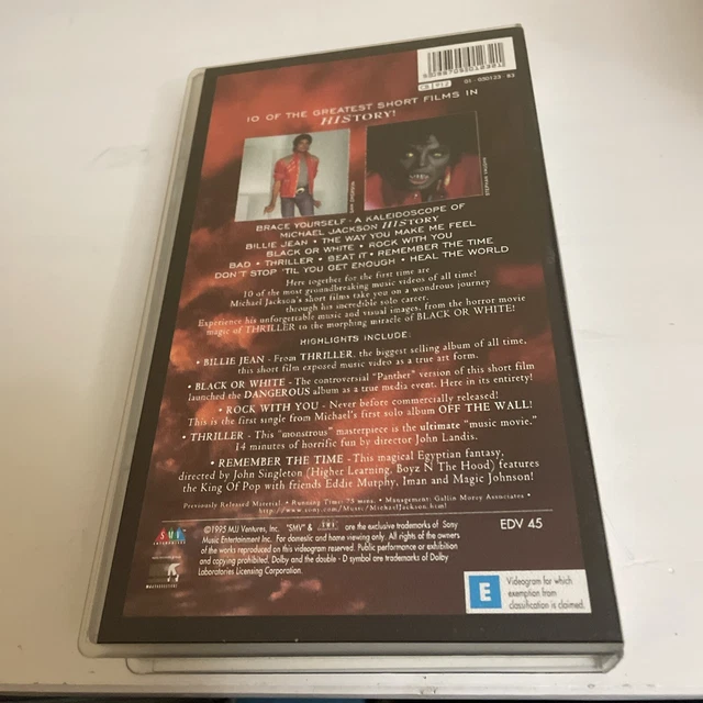 MICHAEL JACKSON VHS Vidéo Greatest Hits History EUR 5,00 - PicClick FR
