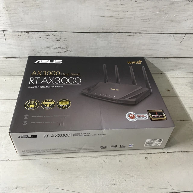 ASUS WIFI 6 Router (RT-AX3000) - Dual Band-OPEN BOX RL10 £60.75 ...