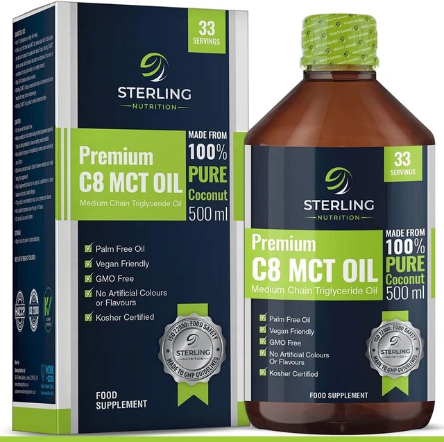 PURE C8 MCT Oil - 500Ml | 3X More Ketones for Keto Diet & Fasting | Safe & Premi £18.74 ...