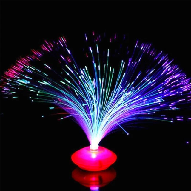 COLOR CHANGING FIBER Optic Fountain Night Lamp Home Decor Lighting £4. ...