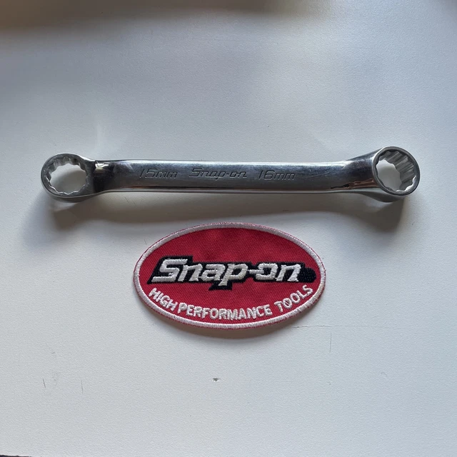SNAP ON TOOLS Short 15mm/16mm 12pt 10° Offset Box Wrench XSM1516A MINT ...
