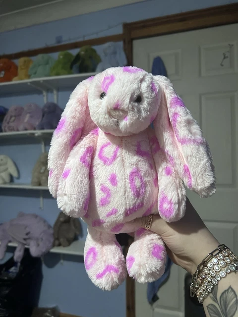 JELLYCAT MEDIUM CUSTOM Pink Leopard Bunny 🩷 £88.06 - PicClick UK