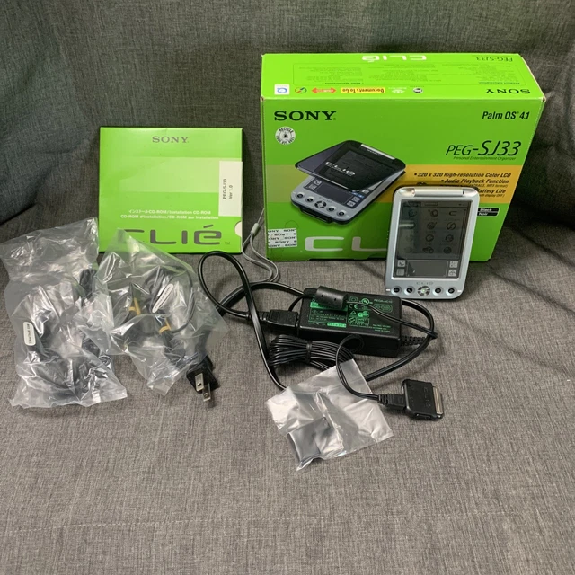 SONY CLIE PEG-SJ33 Handheld PDA Black. Nice Condition W/ Original Box ...