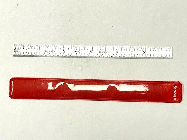 6& STARRET FLEXIBLE Steel Rule Scale 50Th 100Ths 32Nd 64Th Reading ...