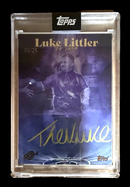 TOPPS LUKE LITTLER Purple On Card Autograph Card /25 Luke Littler Darts ...
