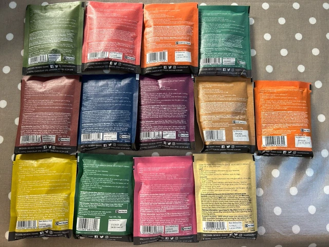 13 HOTEL CHOCOLAT Velvetiser sachets inc limited editions inc Xmas 2024 ...