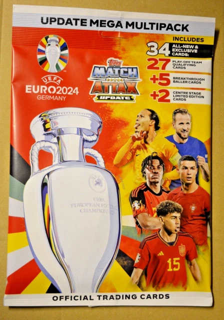 TOPPS CALCIO EURO 2024 Match Attax Update Mega Multipack-34 nuove carte-Ronaldo EUR 9,99 ...