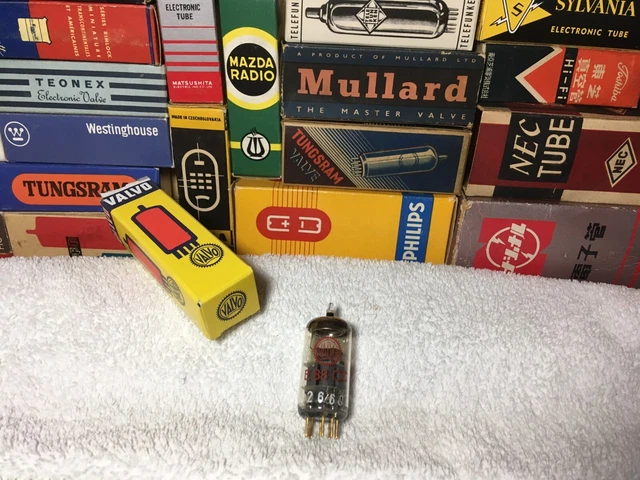 NOS VALVO E88CC GoldPin ~ Heerlen NL Holland Amperex ~ Red Label Edtn ...