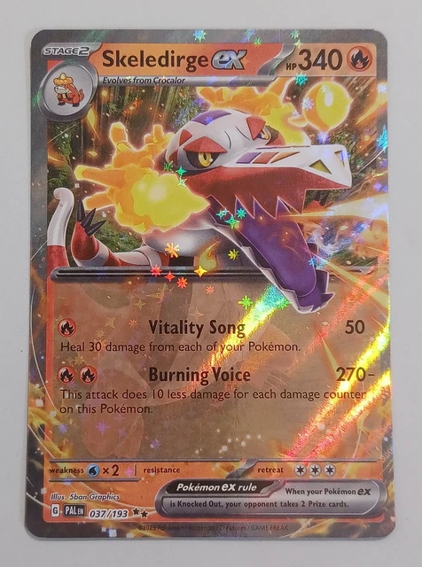 POKÉMON TCG HOLO Skeledirge Ex Paldea Evolved Card # 037/193 NM $3.00 ...