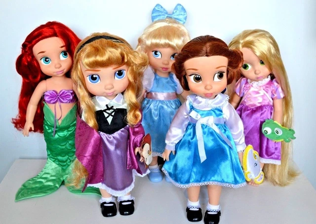 Disney Store Animator Dolls Ariel Mulan Jasmine Belle Pocahontas Aurora