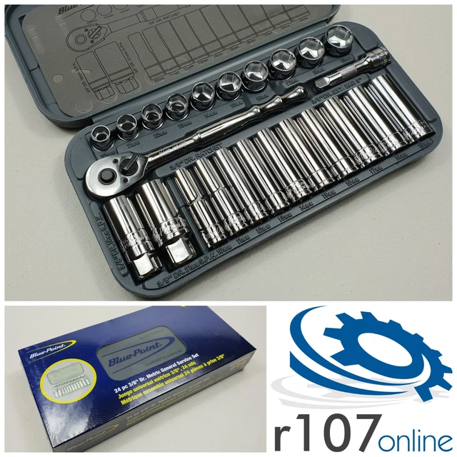 BLUE POINT 24PC 3/8" Socket Set - As sold by Snap On. £79.50 - PicClick UK