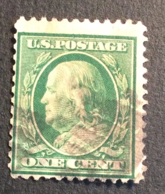 RARE TIMBRE BENJAMIN Franklin - one cent - vert -obl -us postage - 1909 ... RARE TIMBRE BENJAMIN Franklin - one cent - vert -obl -us postage - 1909 ...