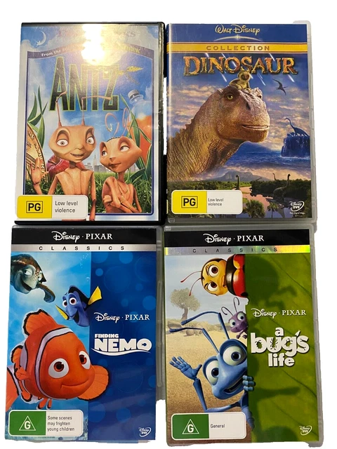 DINOSAUR, ANTZ, FINDING Nemo + Bug's Life Family Bundle -Reg 4 DVDs EUR ...