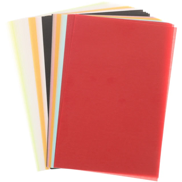 50 SHEETS COLORED Paper Vellum Printable for Crafts £8.65 - PicClick UK