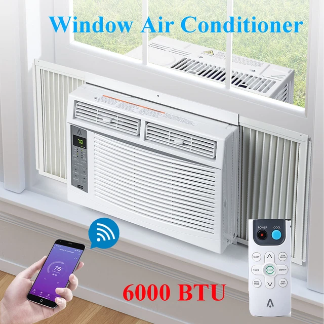 SMART WINDOW AIR Conditioner 6000BTU AC Unit with Remote/App Control 3 ...