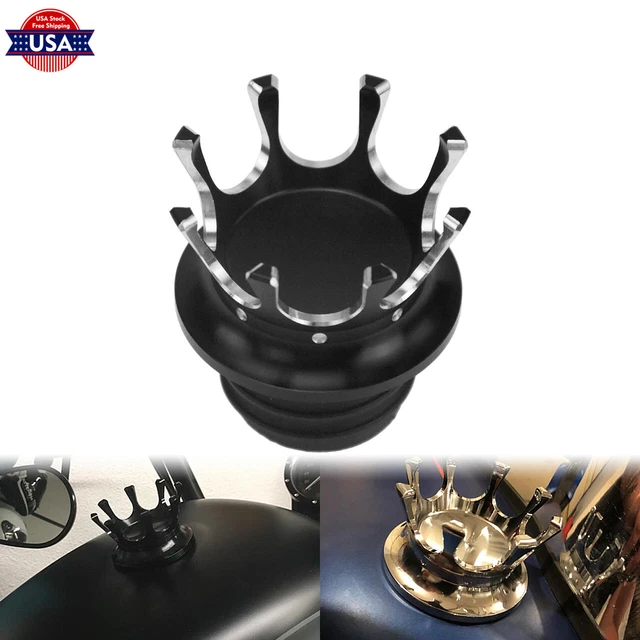 VENTED KING CROWN Gas Cap Fuel Tank Cover Right-hand Thread Fit For ...