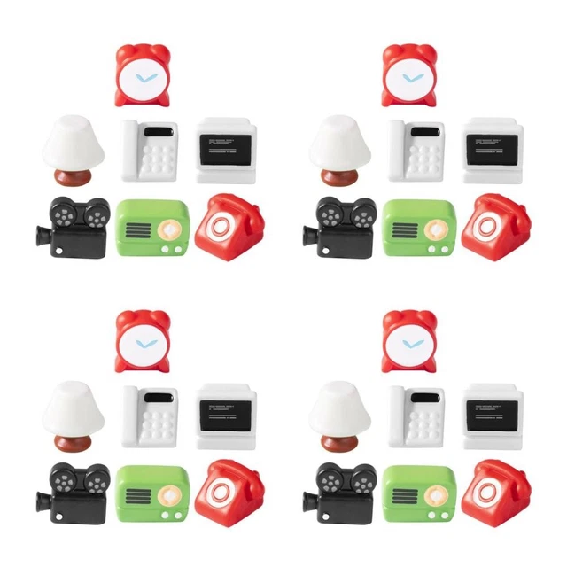 4 SETS MODEL Radio Mini Telephone Adornment House Computer Models £12. ...